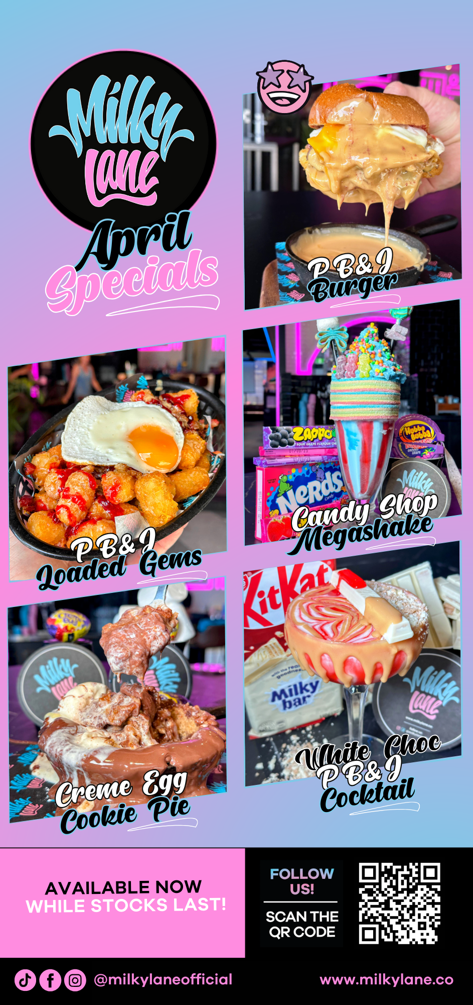 Monthly Specials at Milky Lane | New Gourmet Dishes